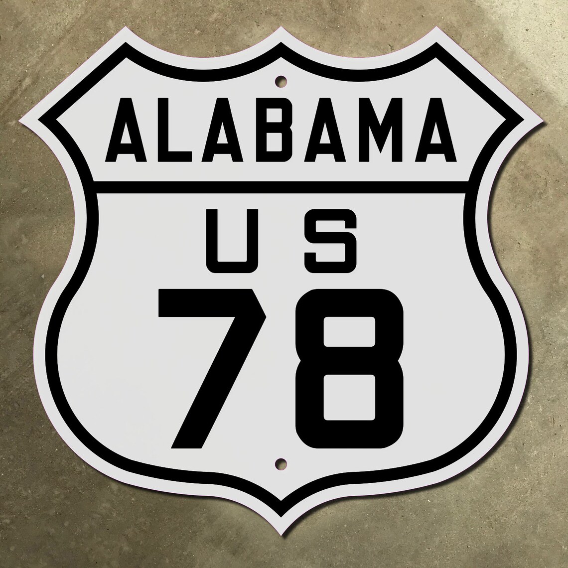 Alabama US 78 Route Marker Shield Road Sign Bankhead Highway - Etsy