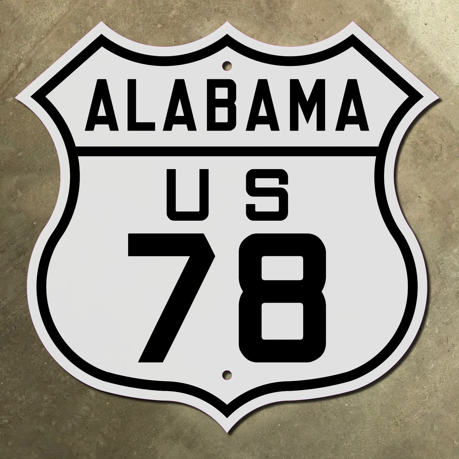 Alabama US 78 Route Marker Shield Road Sign Bankhead Highway 1926 - Etsy
