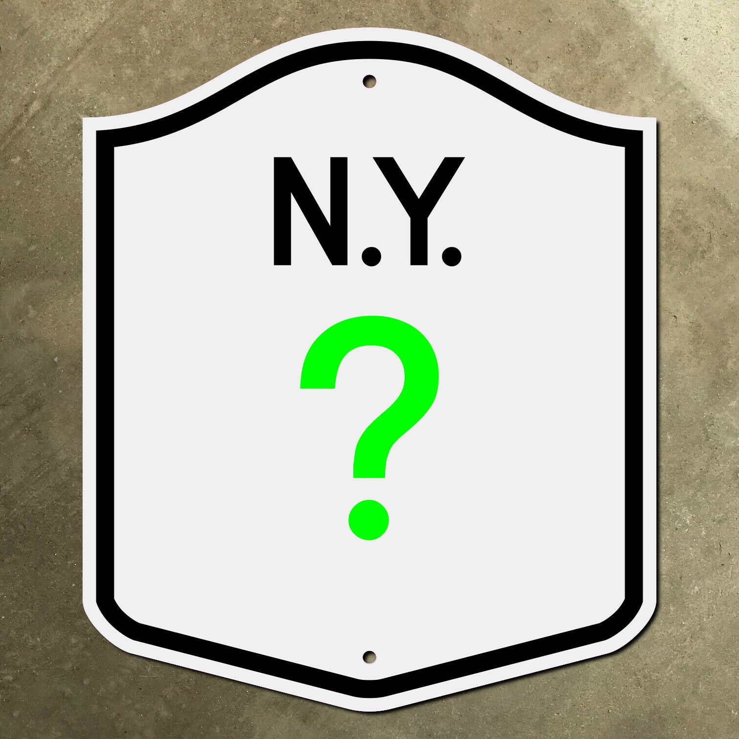 CUSTOM New York State Route Highway Marker Road Sign Shield 1951 NYC ...