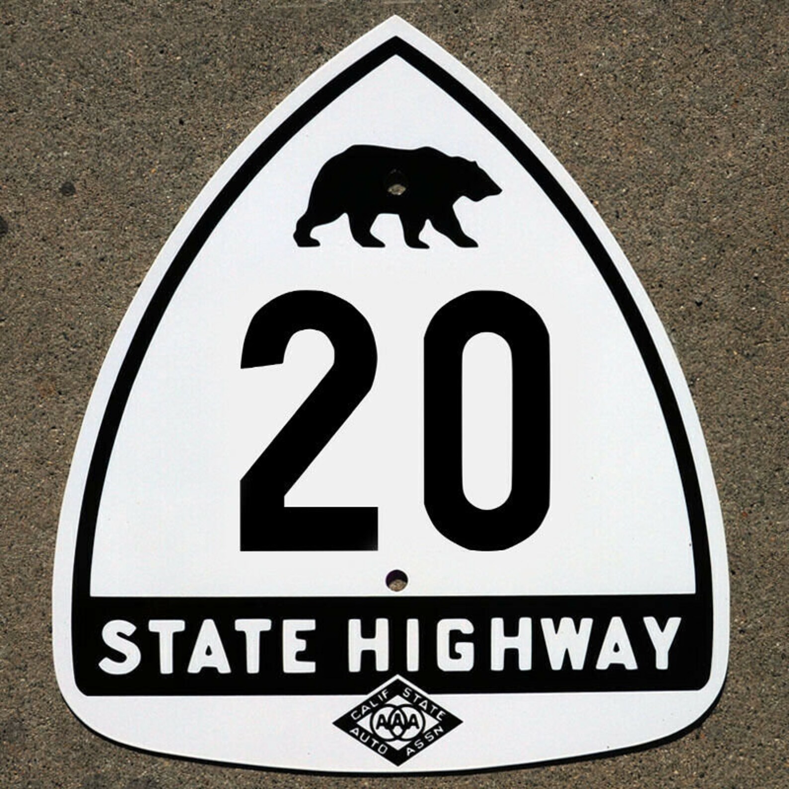 California CSAA Bear Route 20 Highway Road Sign Auto Club - Etsy