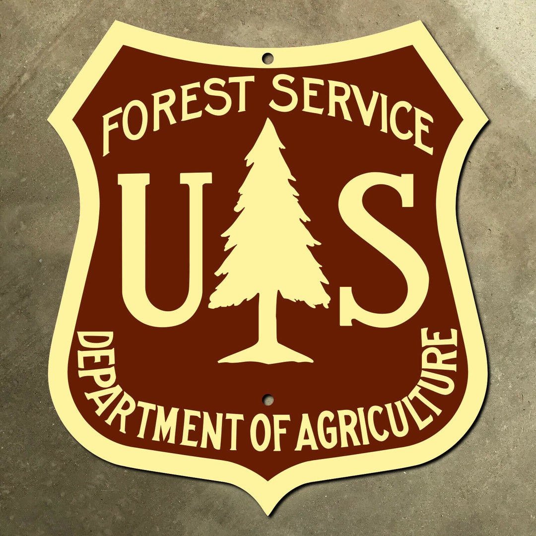 US Forest Service Highway Marker Badge Shield Road Sign Tan on Brown - Etsy