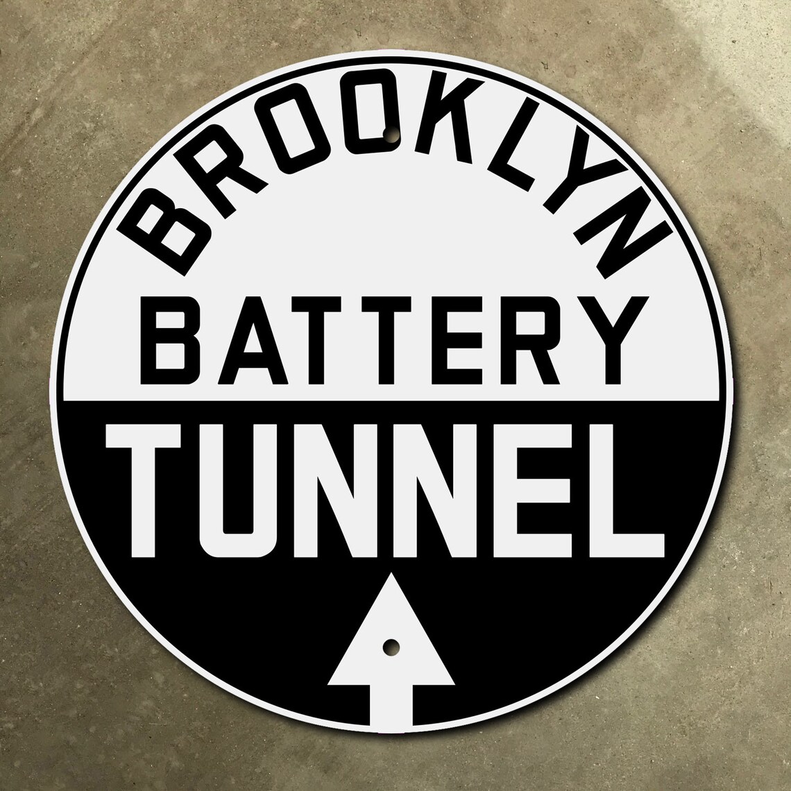 New York Brooklyn Battery Tunnel Highway Marker Road Sign 1950 - Etsy