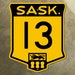 Saskatchewan Provincial Highway 13 Route Marker Road Sign Canada 1940s ...
