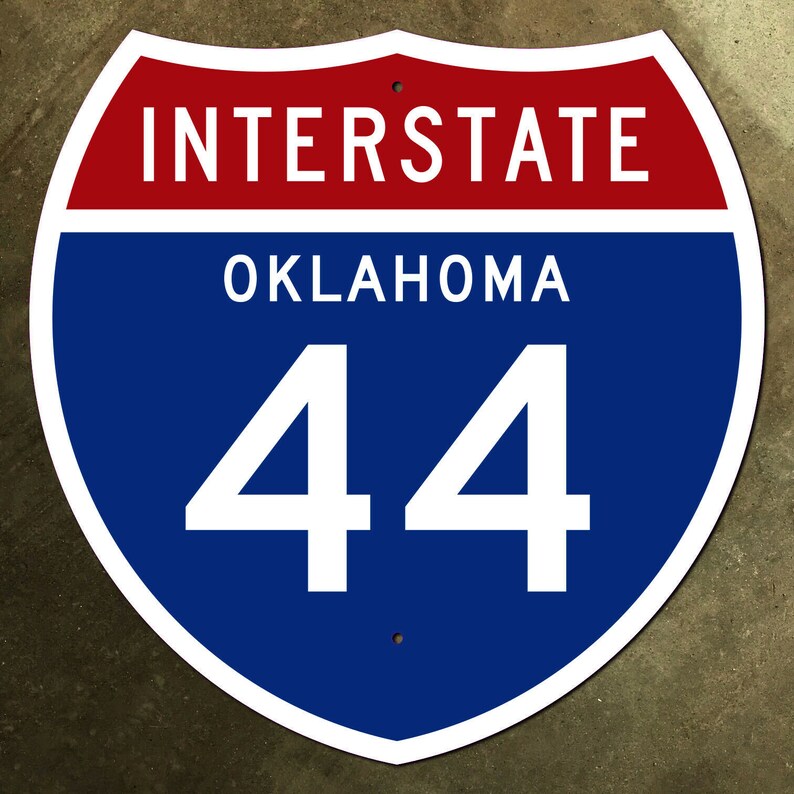 Oklahoma Interstate Route 44 Highway Marker Road Sign 1957 - Etsy