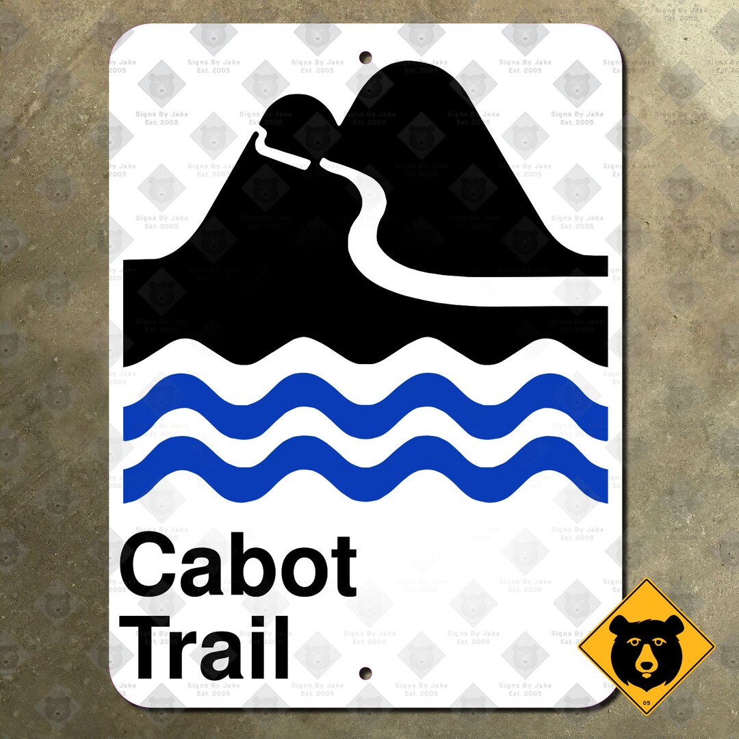 Nova Scotia Cabot Trail Route Marker Highway Road Sign Canada 1980s ...