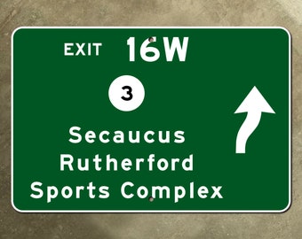 New Jersey Exit Sign - Etsy