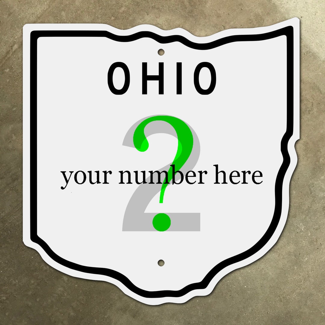 Custom Ohio State Route Highway Marker Road Sign 1955 - Etsy