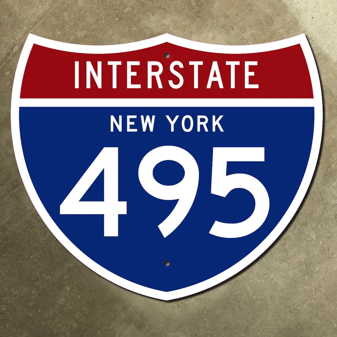 New York Interstate Route 495 Highway Marker Road Sign Long Island ...