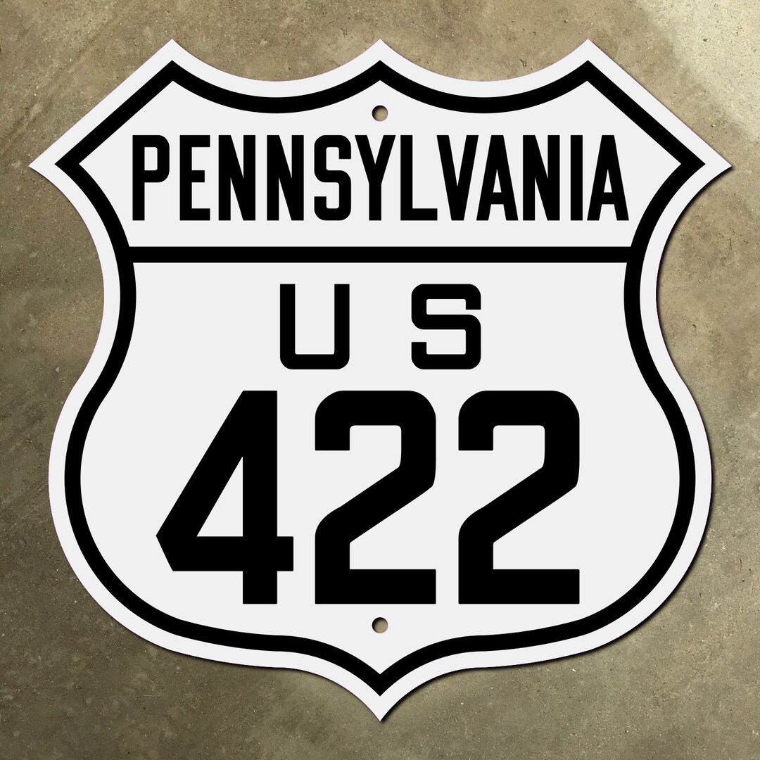 Pennsylvania US 422 Highway Marker Road Sign Penna 1926 - Etsy