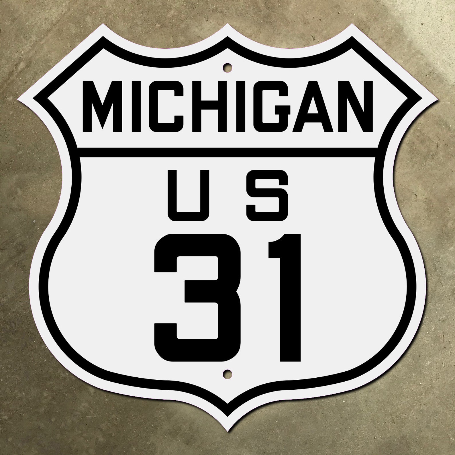 Michigan US Route 31 Highway Marker Road Sign Traverse City Lake Shore ...