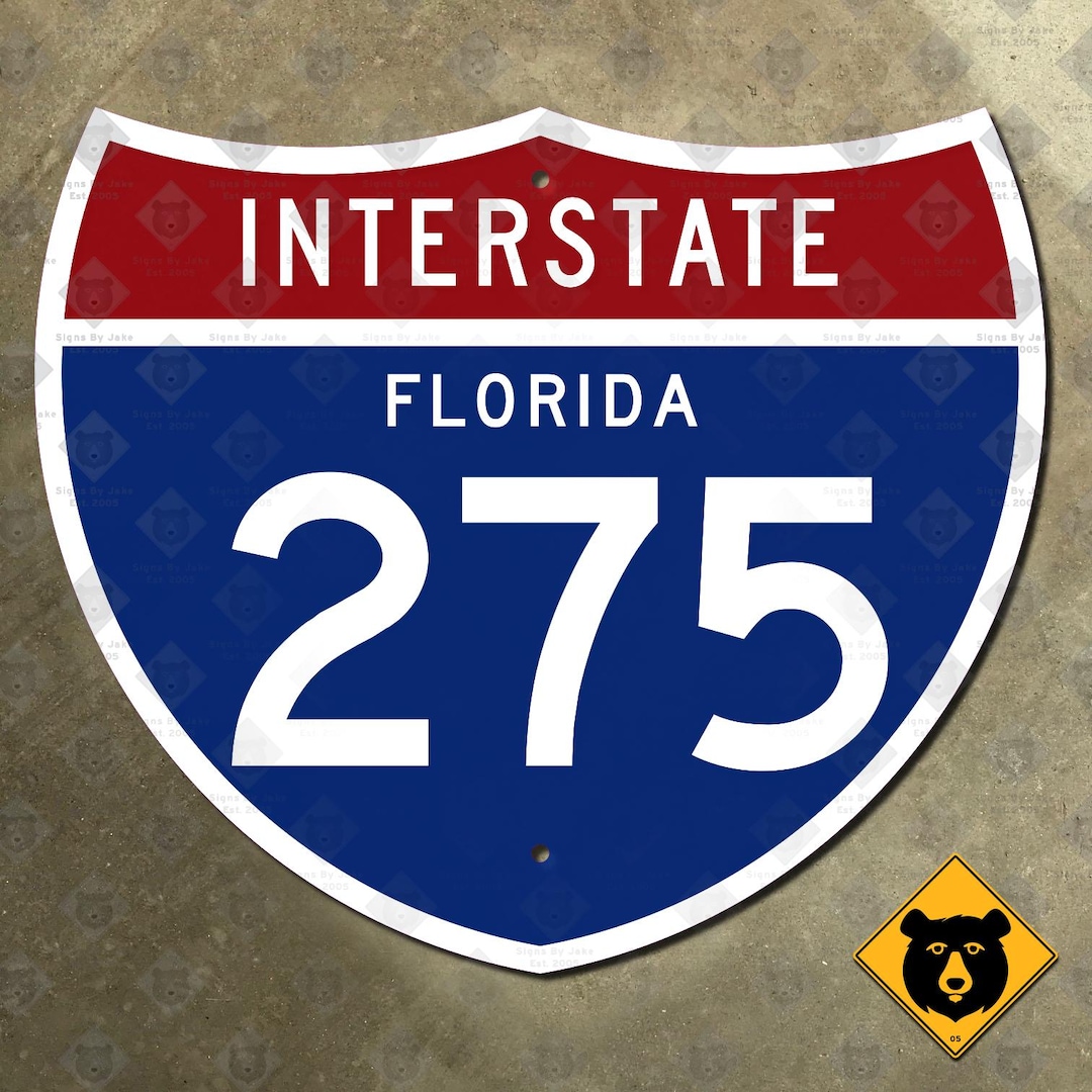Florida Interstate Route 275 Highway Marker Road Sign Tampa Bay 1961 - Etsy