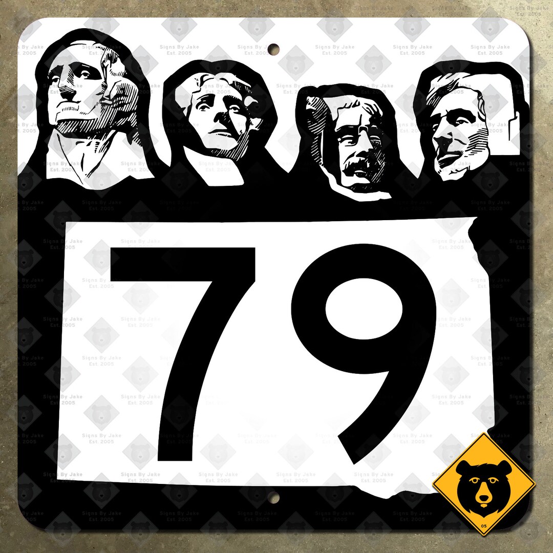 South Dakota State Route 79 Highway Marker Road Sign Mount Rushmore ...