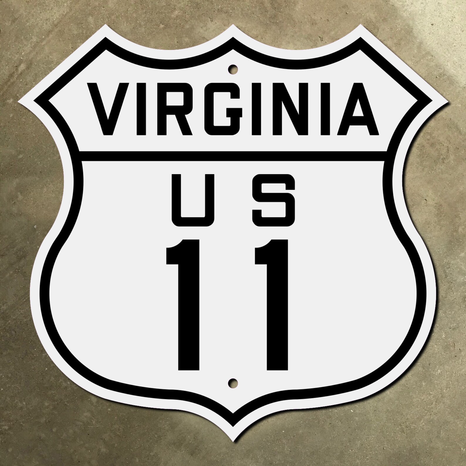 Virginia US Highway 11 Marker Route Shield Road Sign 1926 Roanoke ...