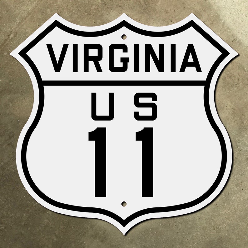 Virginia US Highway 11 Marker Route Shield Road Sign 1926 - Etsy