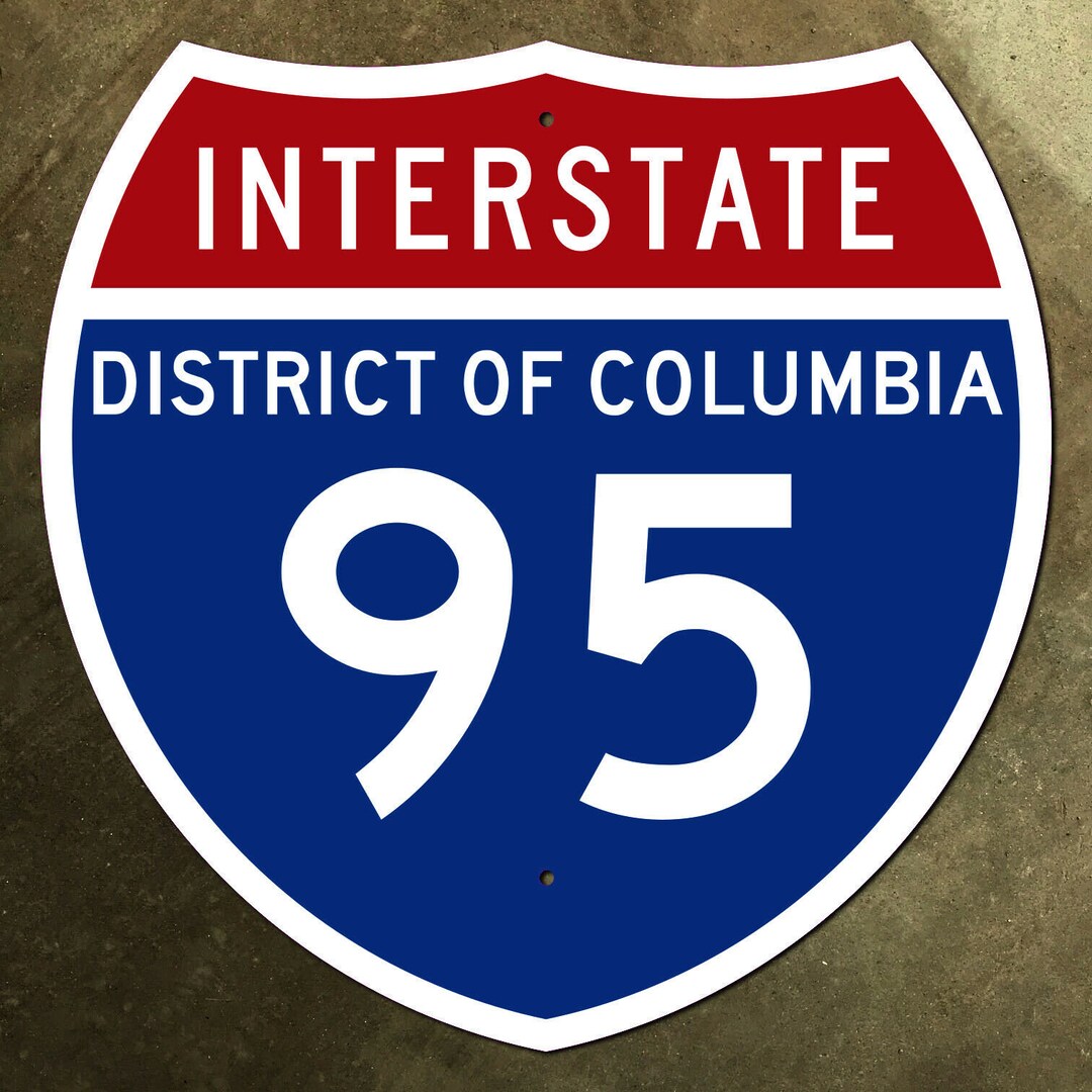 Washington DC Interstate Route 95 Highway Marker Road Sign 1957 ...