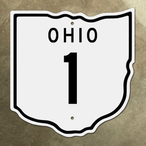 Ohio State Route 1 Highway Marker Road Sign Cleveland Columbus ...