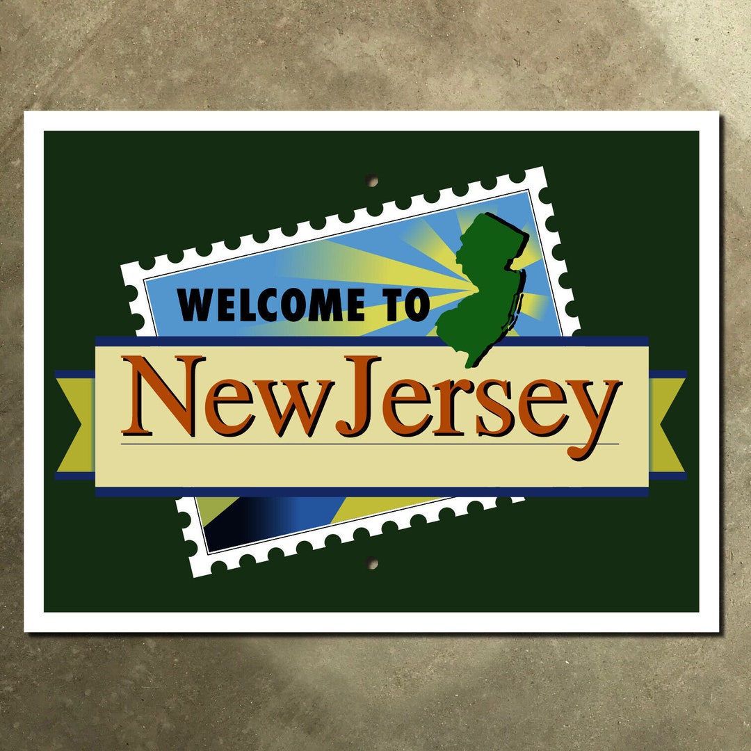 New Jersey State Line Highway Marker Road Sign Parkway Pike Postage ...