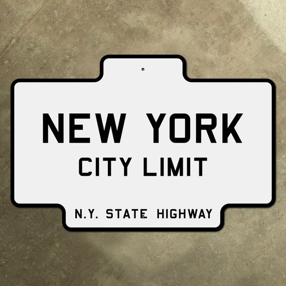 New York City Limit State Highway Sign 1922 - Etsy