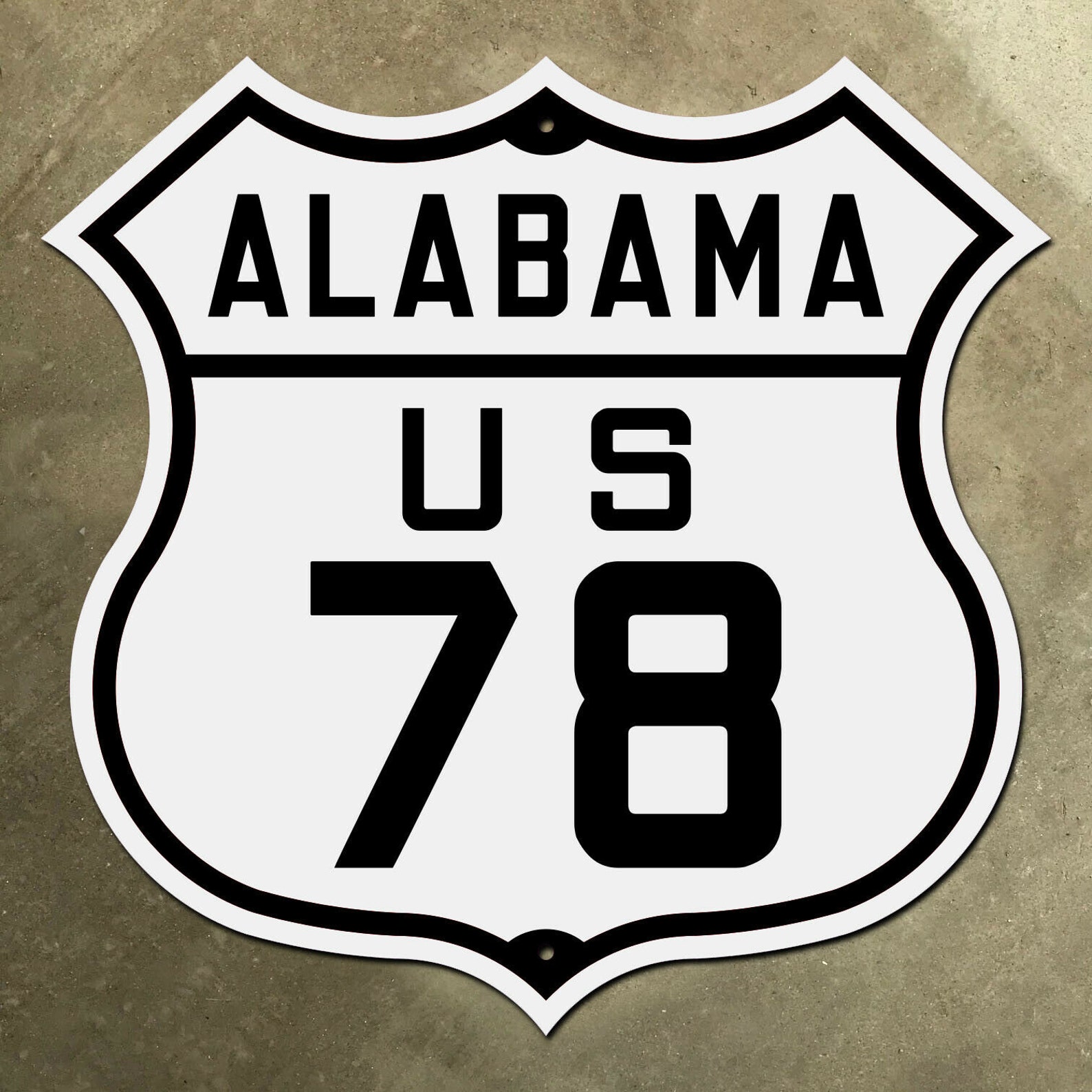 Alabama US 78 route marker shield road sign Bankhead Highway | Etsy