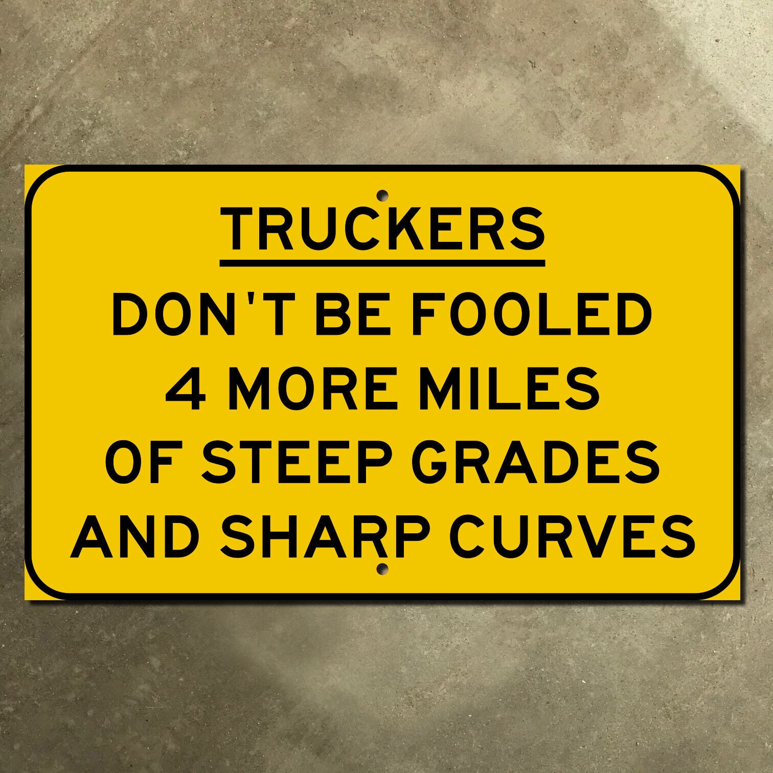 Colorado Interstate 70 4 Miles Grades Curves Truck Highway Road Sign ...