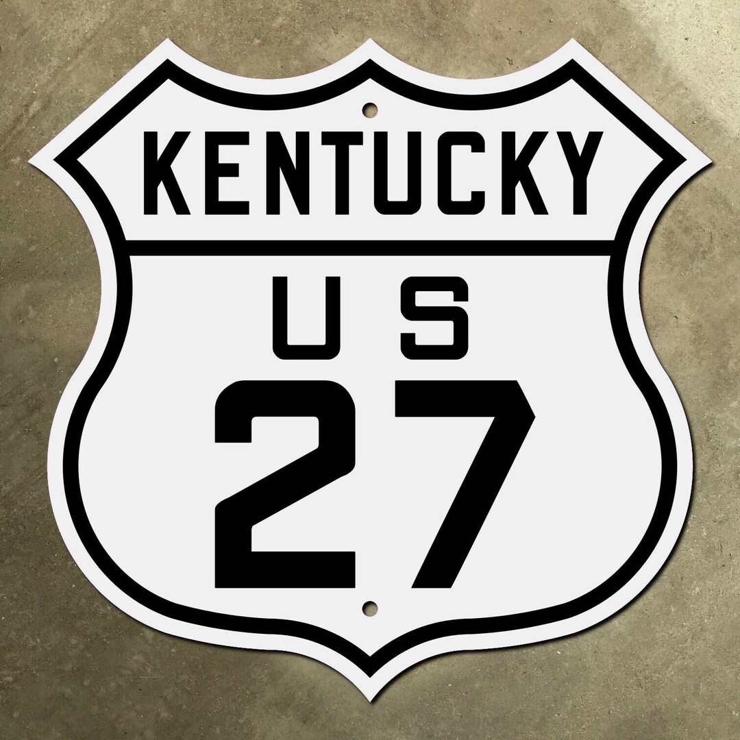 Kentucky US Route 27 Highway Marker Road Sign Shield Lexington - Etsy