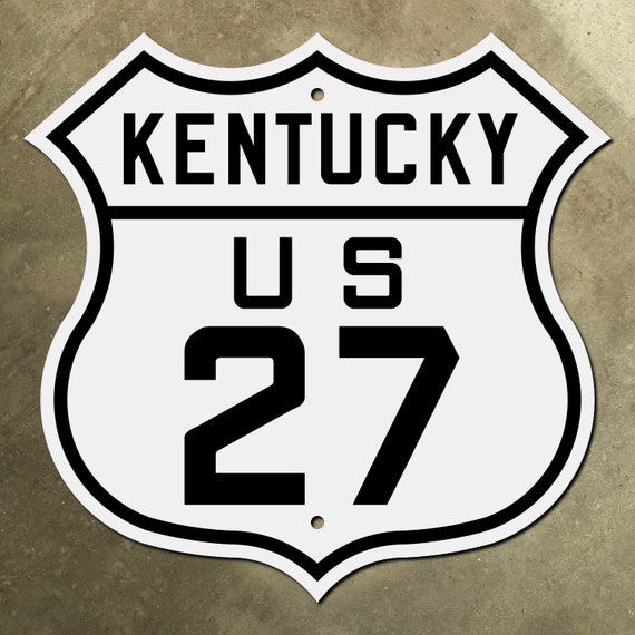 Kentucky US Route 27 Highway Marker Road Sign Shield Lexington | Etsy