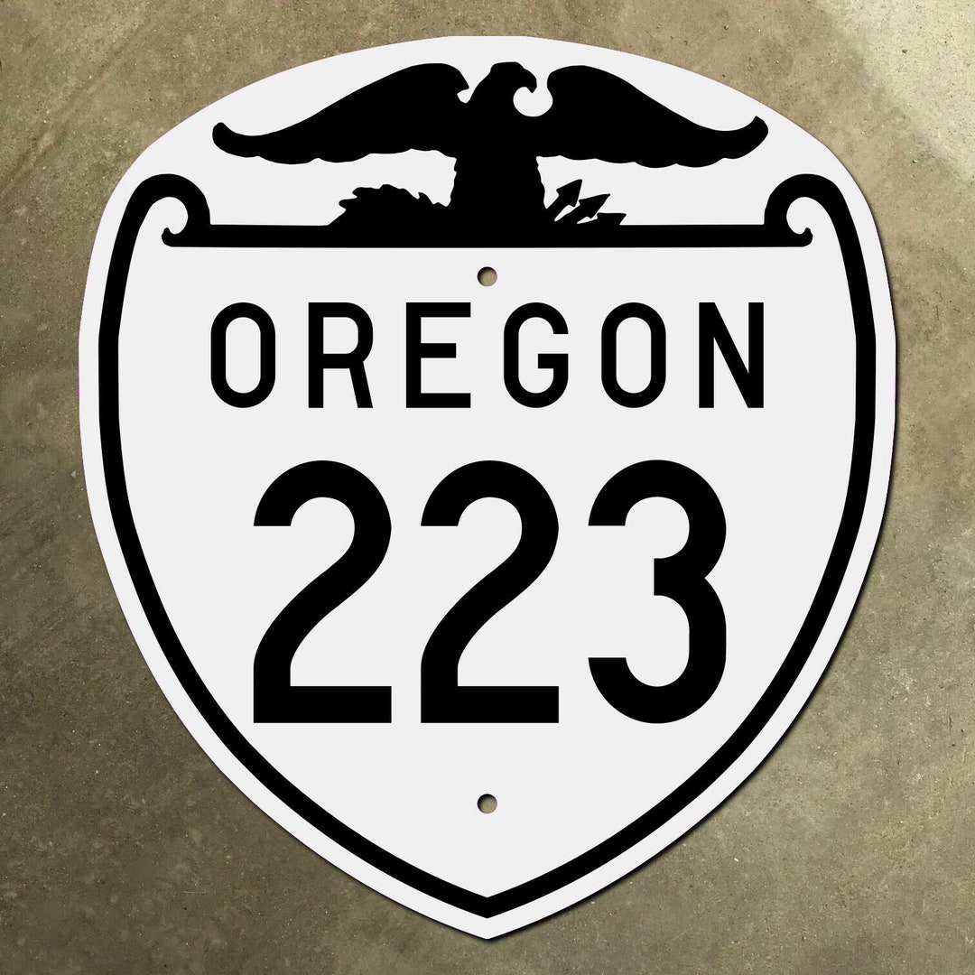 Oregon Route 223 Highway Marker Road Sign Shield Eagle Willamette ...