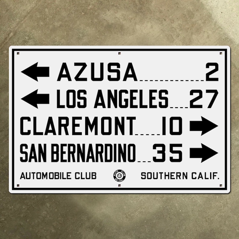 ACSC Azusa Los Angeles San Bernardino Highway Sign California - Etsy UK