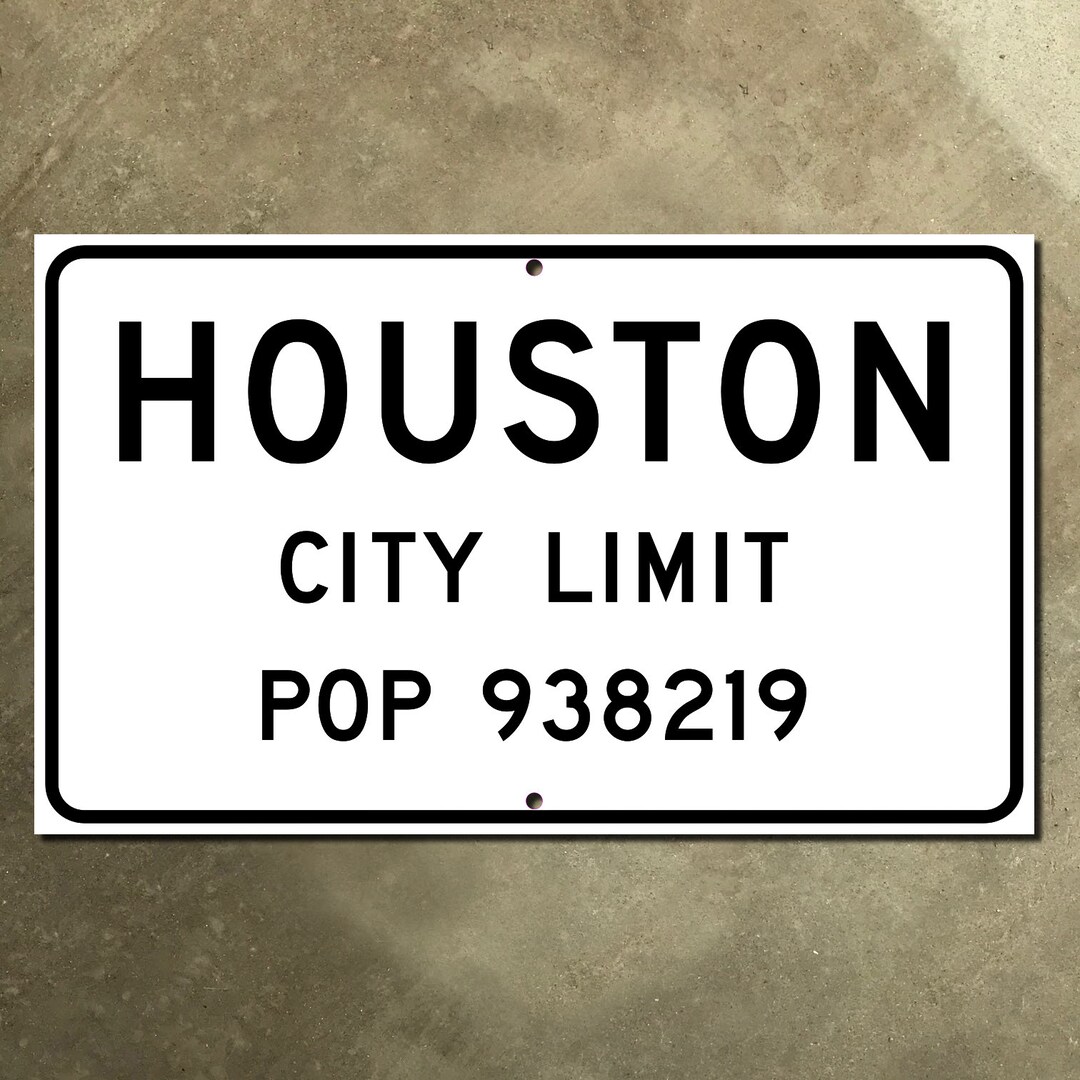 Houston Texas City Limit Highway Marker Road Sign 1956 - Etsy