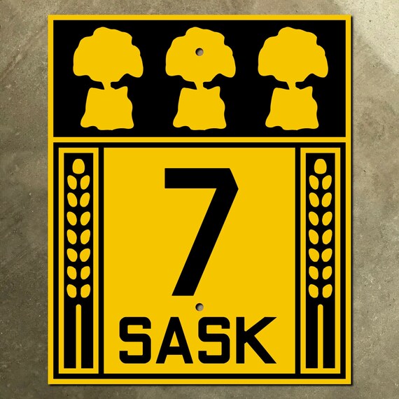 Saskatchewan Provincial Highway 7 Route Marker Road Sign | Etsy