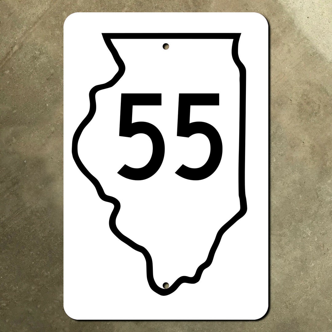Illinois State Route 55 Highway Marker Road Sign Chicago Oak Brook 1948 ...