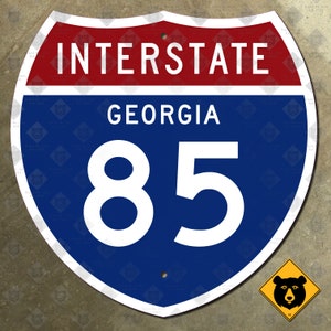 Georgia Interstate Route 85 Highway Marker Road Sign Atlanta - Etsy