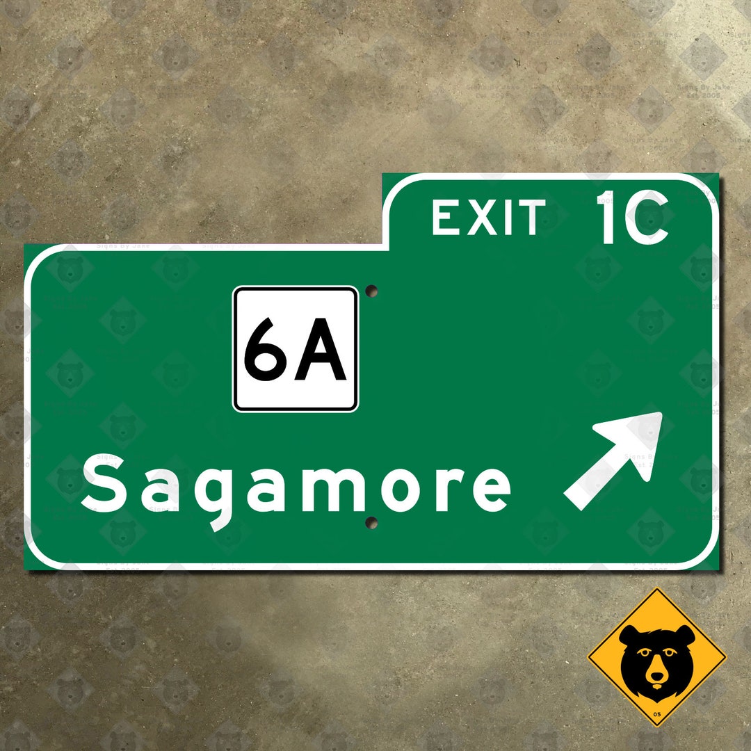 Massachusetts Mid-cape Highway US Route 6 Exit 1C Sign Sagamore - Etsy