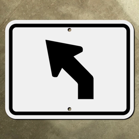 Left or Right 45 Degree ARROW Highway Road Sign Route Marker - Etsy
