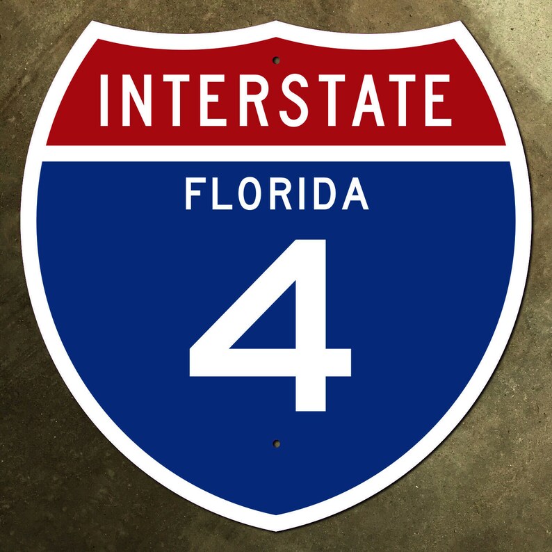 Florida Interstate Route 4 Highway Marker Road Sign Tampa - Etsy