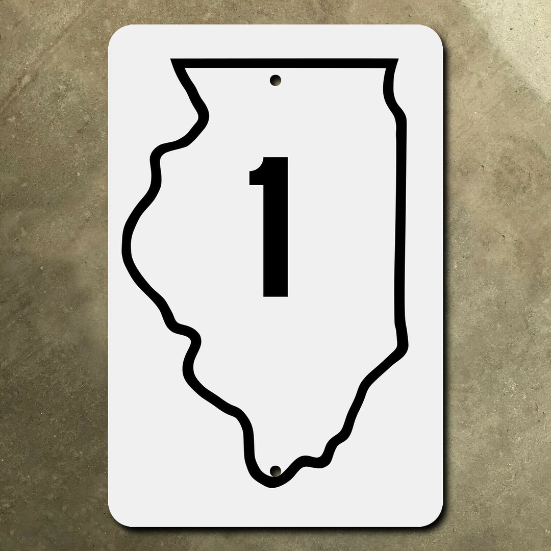 Illinois State Route 1 Highway Marker Road Sign Chicago Dixie Vincennes ...