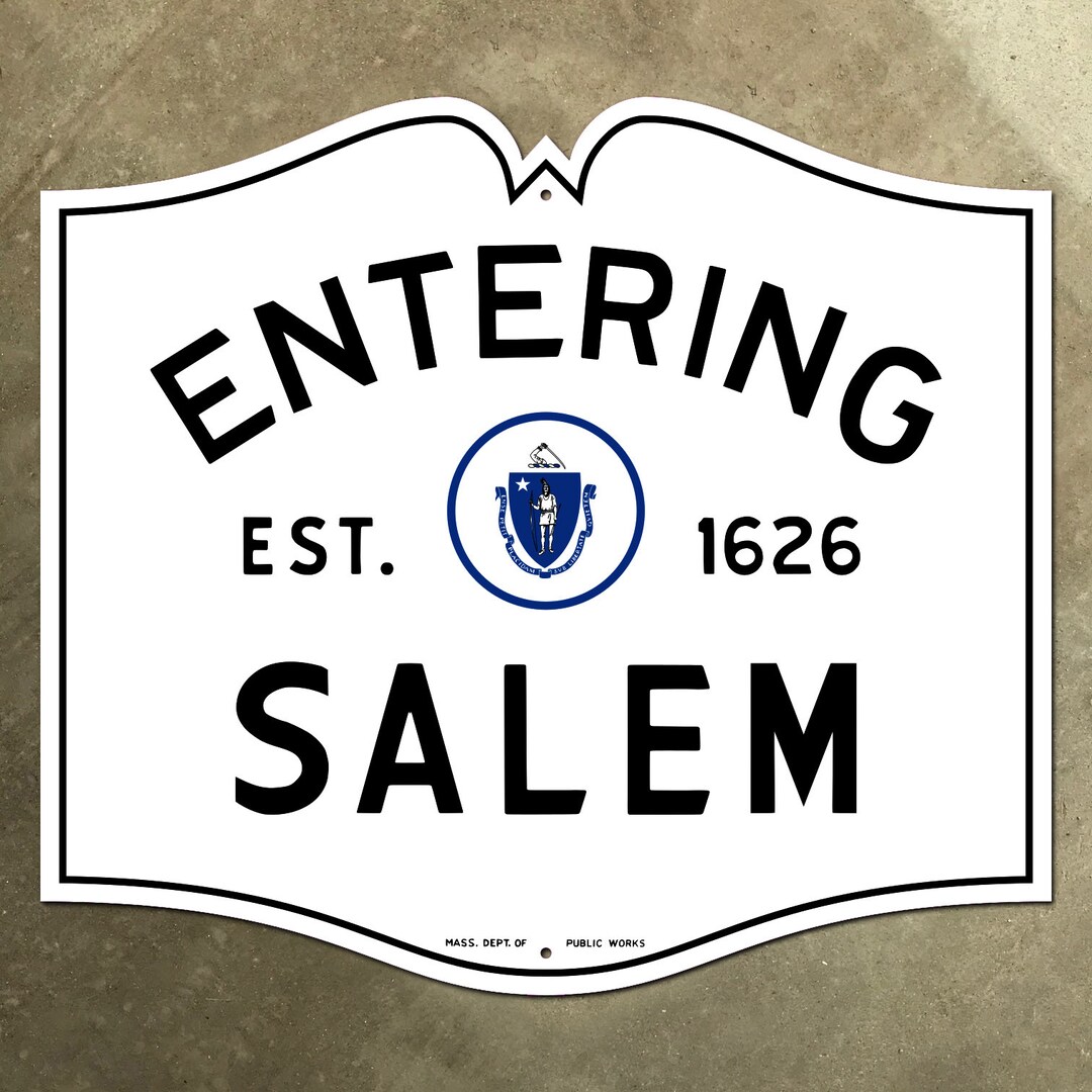 Entering Salem Massachusetts City Limit Highway Marker Road Sign 1950 ...