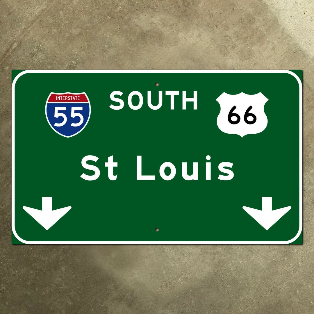 Illinois Interstate 55 South US Route 66 St. Louis Highway - Etsy