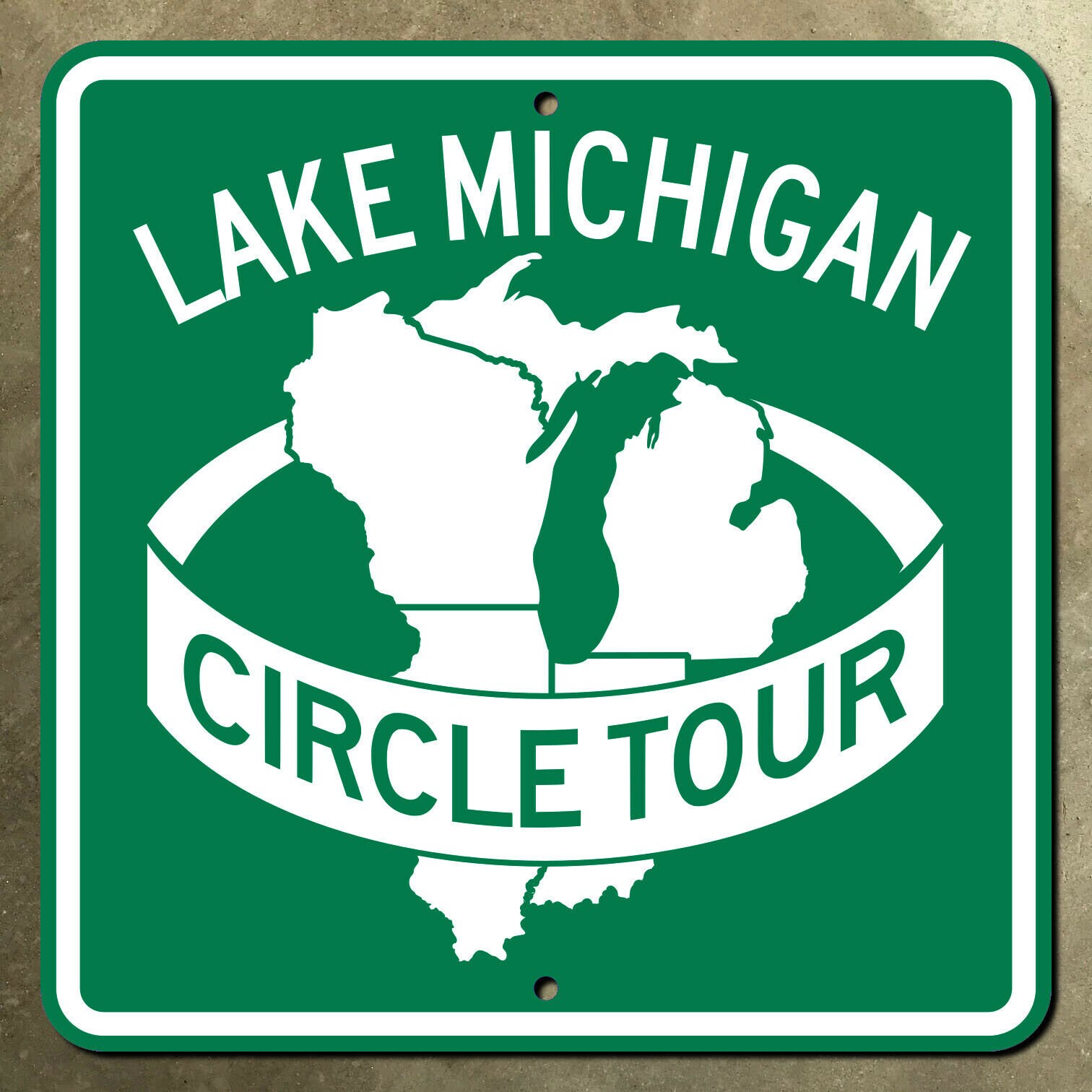 Lake Michigan Circle Tour Highway Marker Road Sign Scenic | Etsy