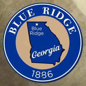 Georgia Blue Ridge City Limits Fannin County Route Marker Highway Road ...