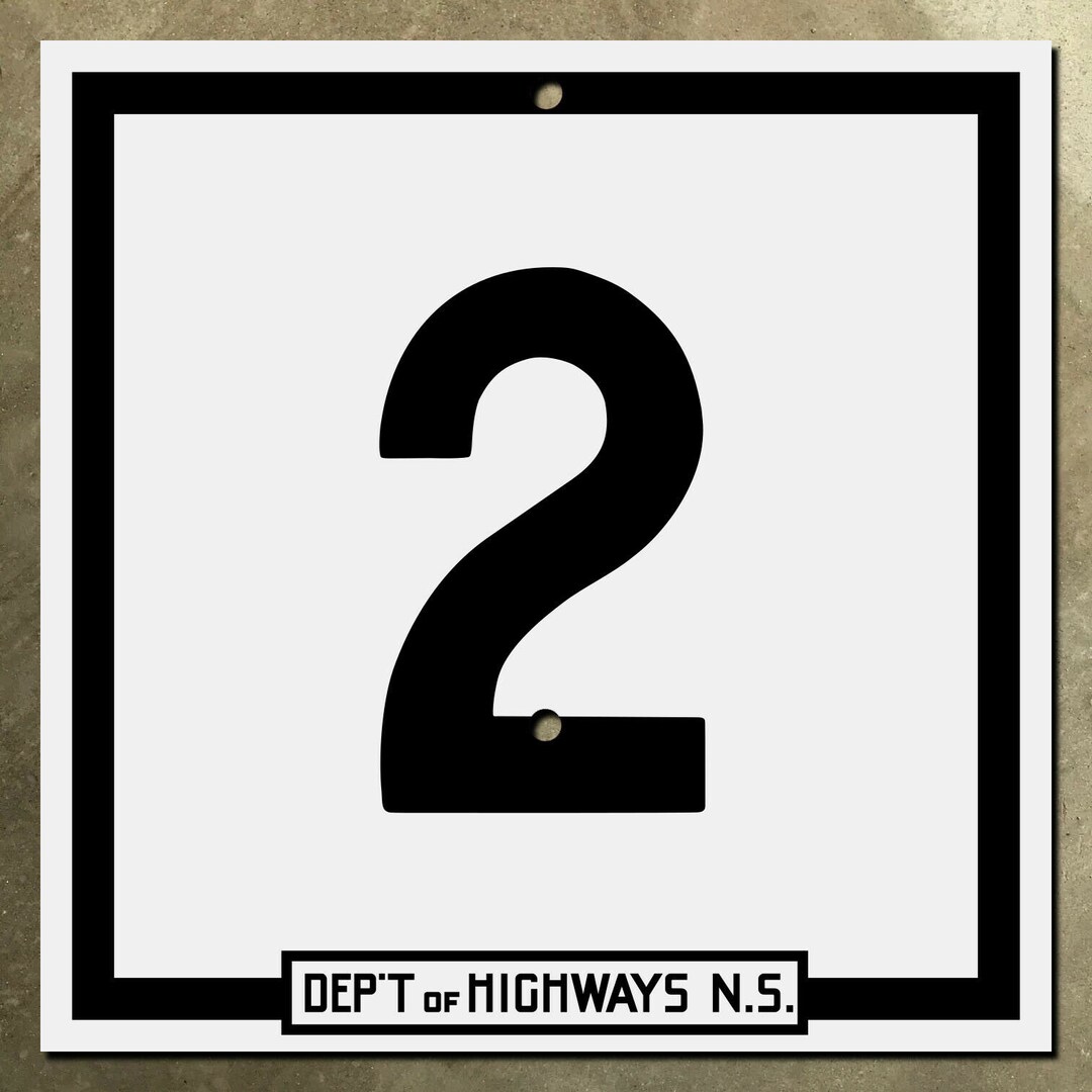 Nova Scotia Provincial Highway 2 Route Marker Road Sign Canada 1920s - Etsy