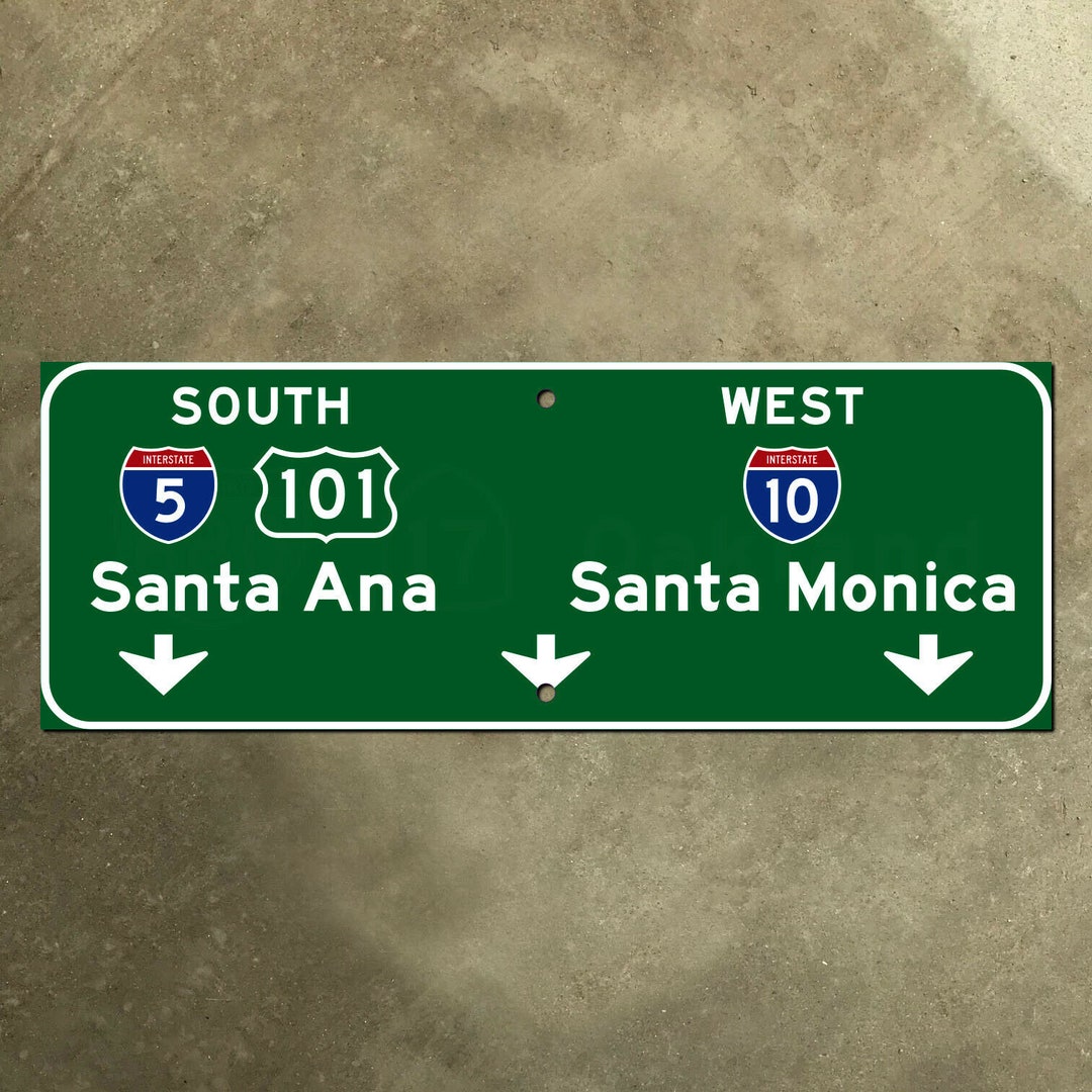 Santa Ana Santa Monica California I-5 US 101 I-10 Road Highway Guide ...