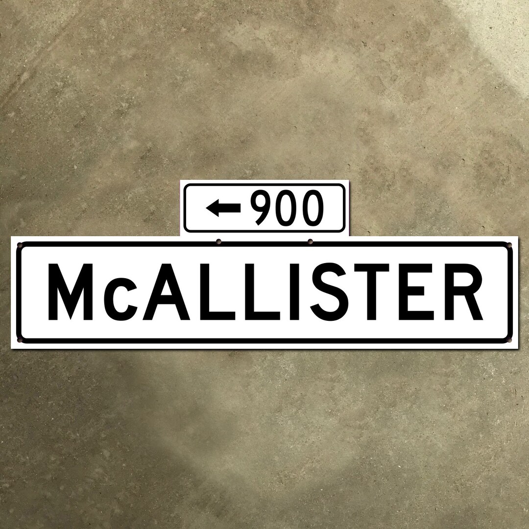 San Francisco California 1600 Block Mcallister Street Blade Road Sign ...