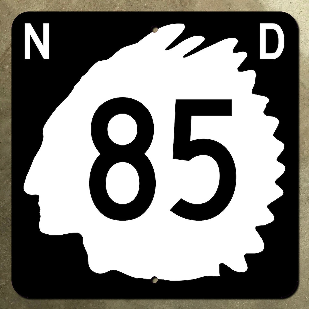 North Dakota Route 85 Highway Marker Road Sign Shield 1961 Chief - Etsy