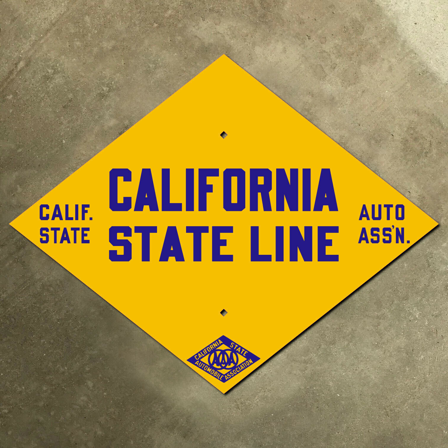 California State Line CSAA Highway Road Sign Auto Club AAA - Etsy