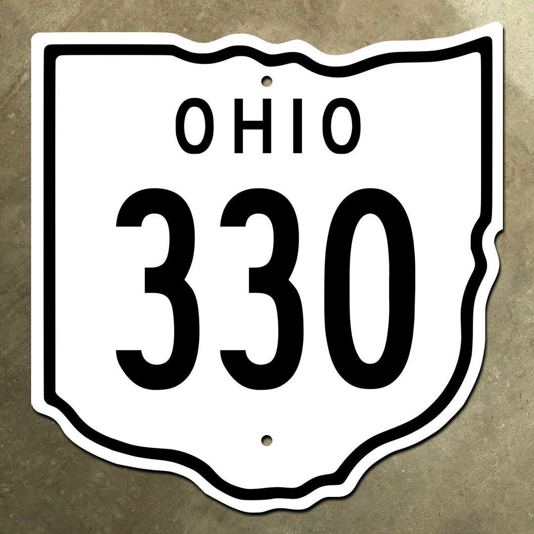 Ohio State Route 330 Highway Marker Road Sign 1952 Akron Area Code - Etsy