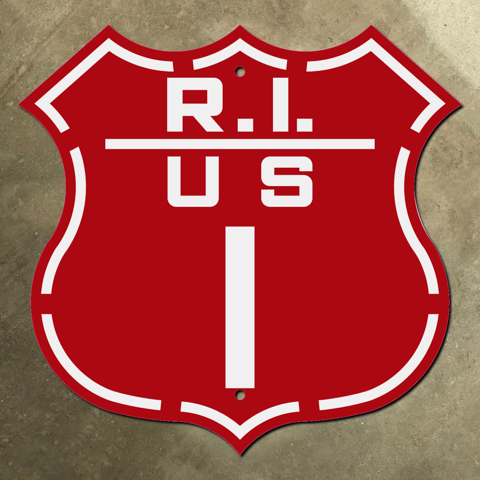 Rhode Island US Route 1 Highway Marker Road Sign Shield 1946 - Etsy