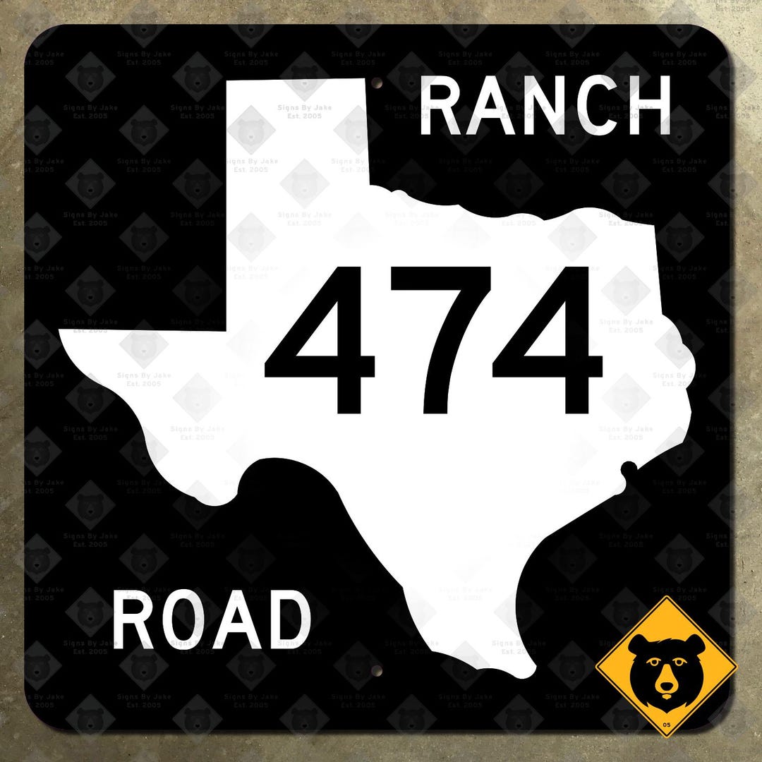 Texas Ranch to Market Route 474 State Highway Marker 1965 Road Sign San ...