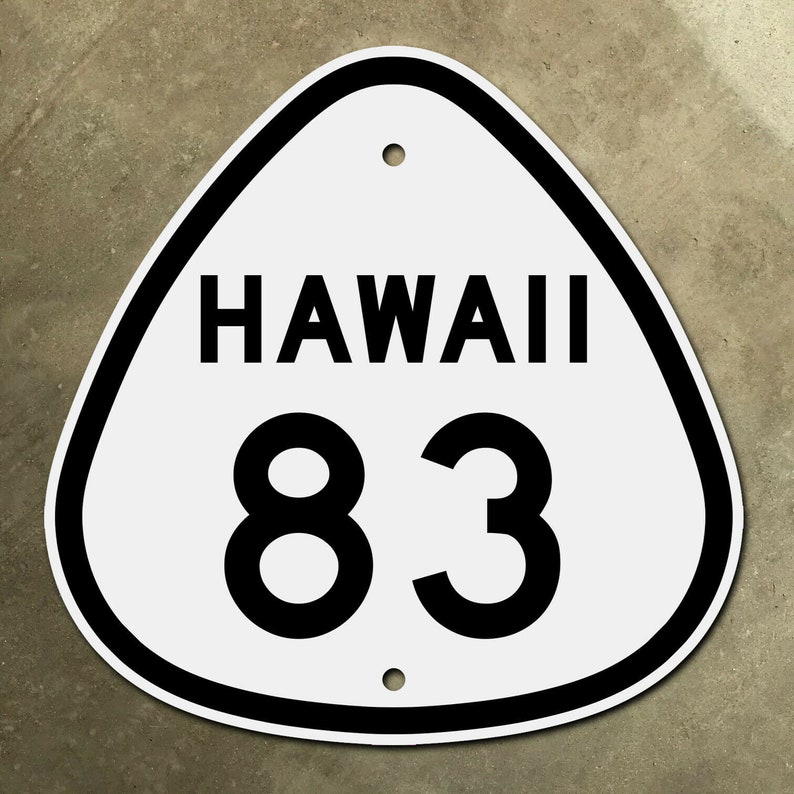 Hawaii State Route 83 Highway Marker Road Sign Oahu North Shore Surfing ...