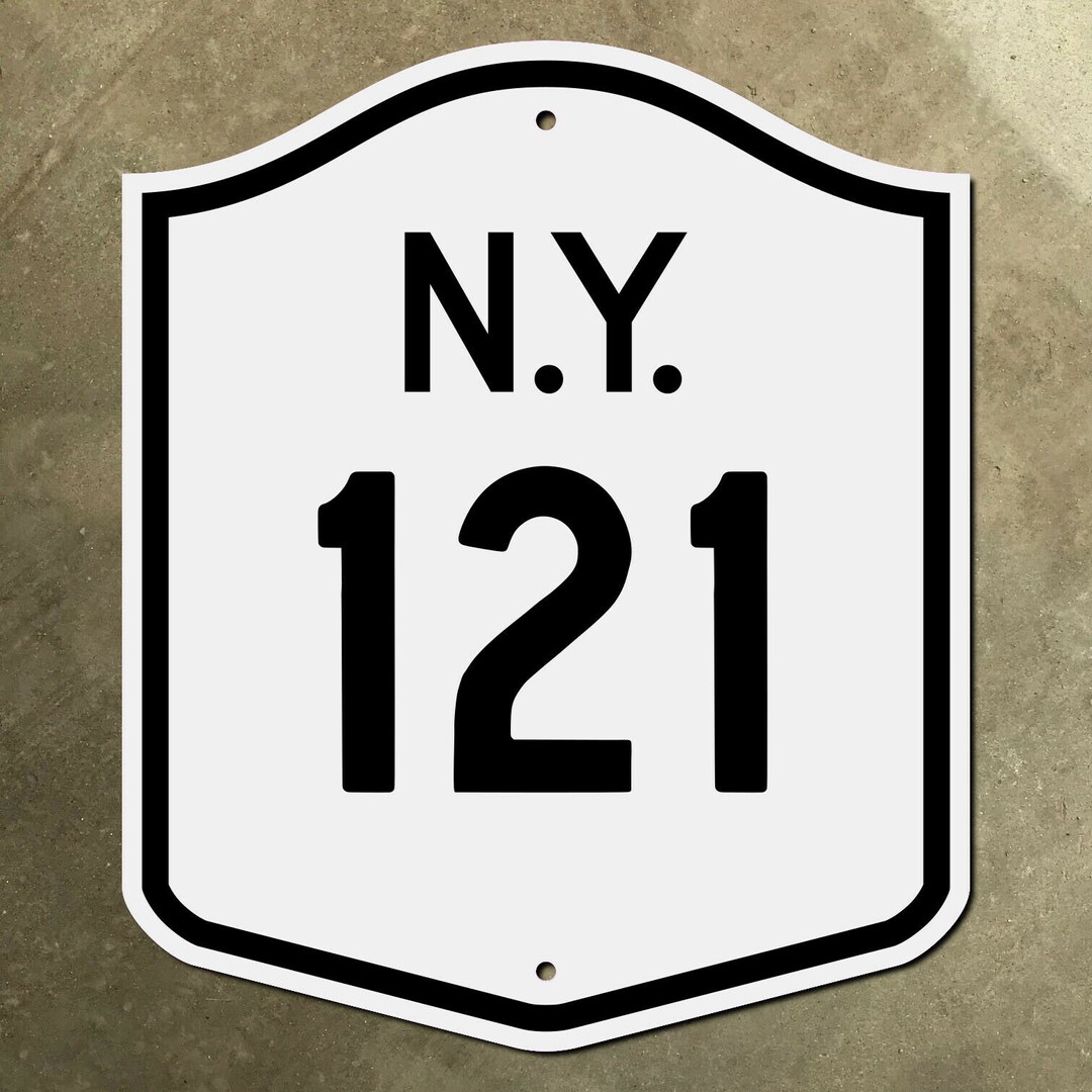 New York State Route 121 Highway Marker Road Sign Shield 1951 Hudson ...